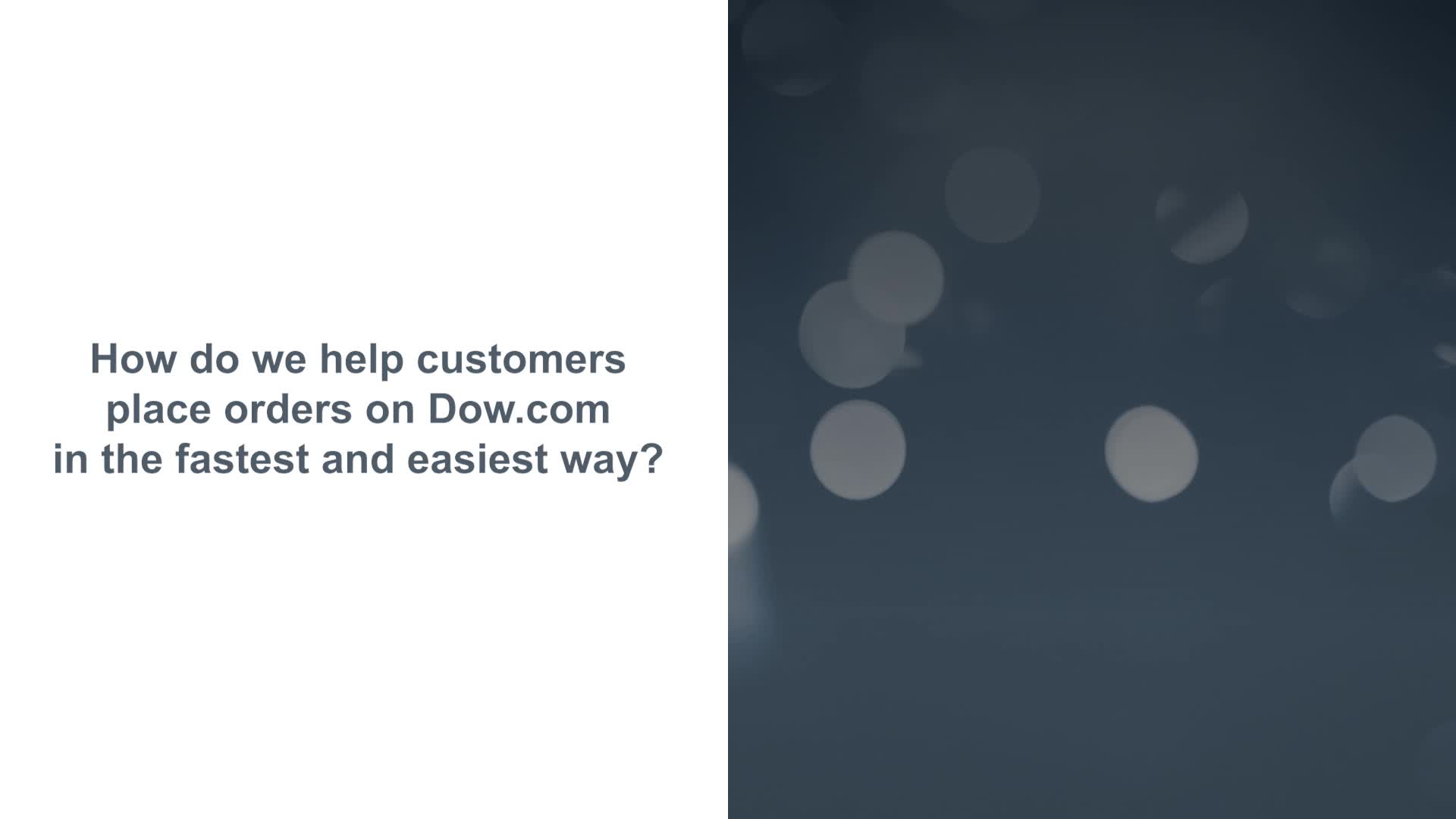 Order Placement Demo Video