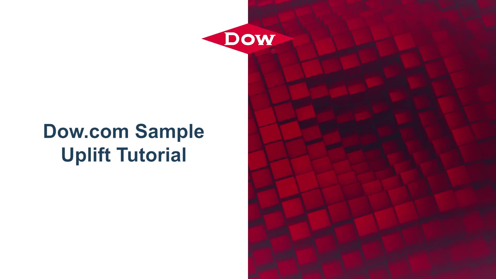 Dow.com Sample Cart Uplift Tutorial